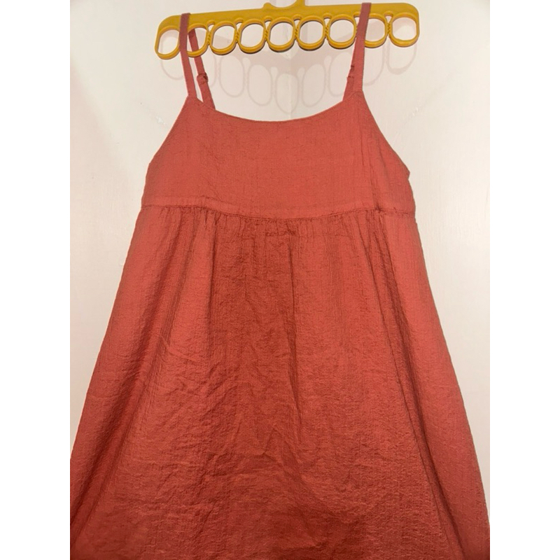 Jual Baju Terusan Anak Polos Model Cansee Merk Uniqlo Warna Batu Bata ...