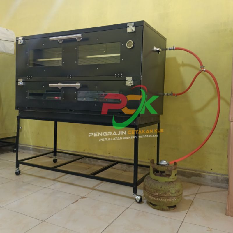 Jual oven gas ukuran 120x55x70 bahan colourbon berkualitas tebal ...