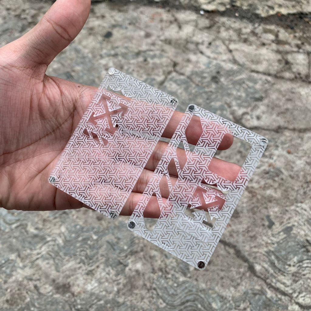 Jual Panel Acrylic Centa B80 Clear Custom Motif Gravir Triangle Off ...