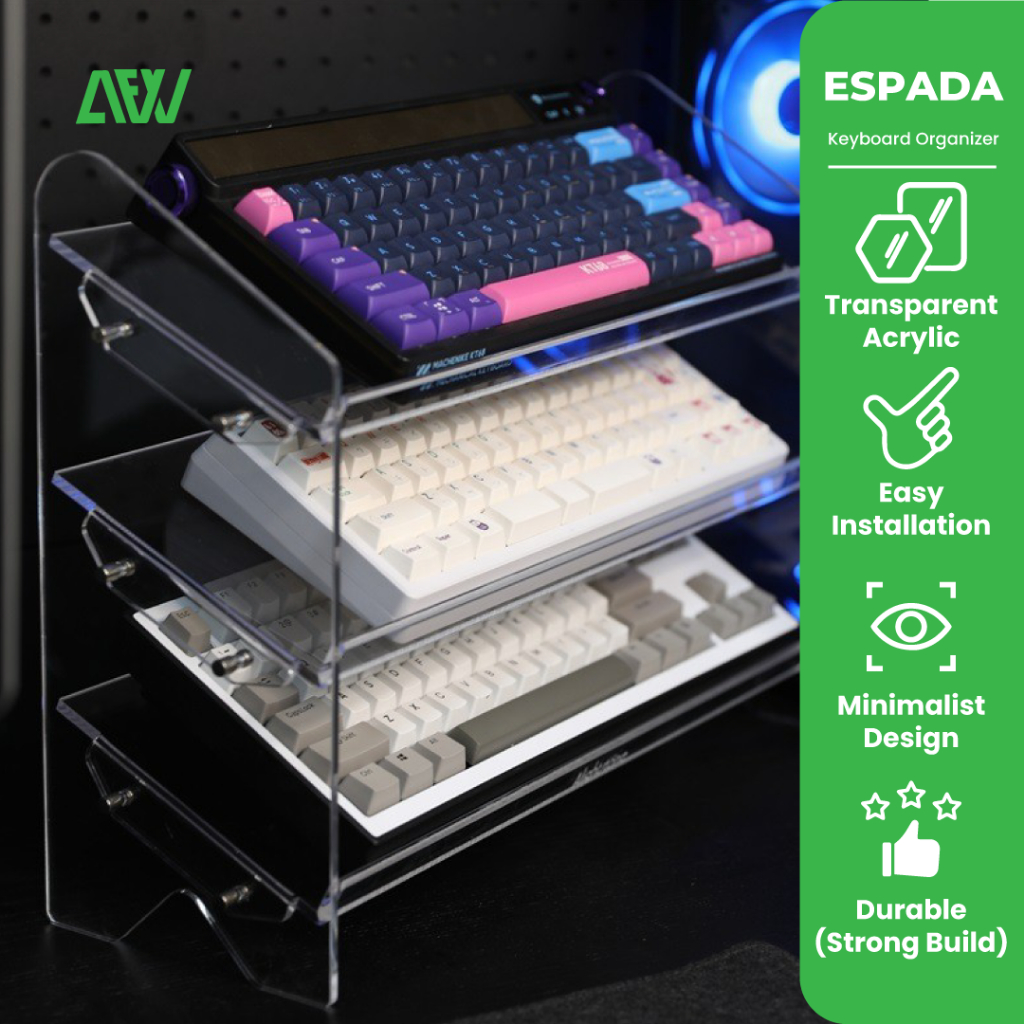 Jual Keyboard Organizer Shelf Keyboard Rak Multi Layer Acrylic ESPADA ...