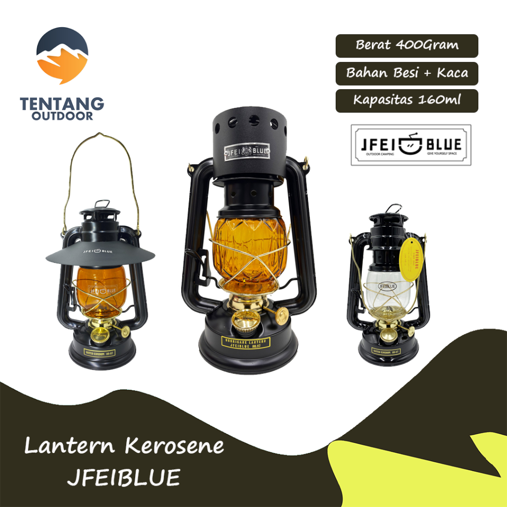Jual Lampu Lentera Minyak Tanah JFEIBLUE Retro Kerosene Lantern Oil Lamp Camping | Shopee Indonesia