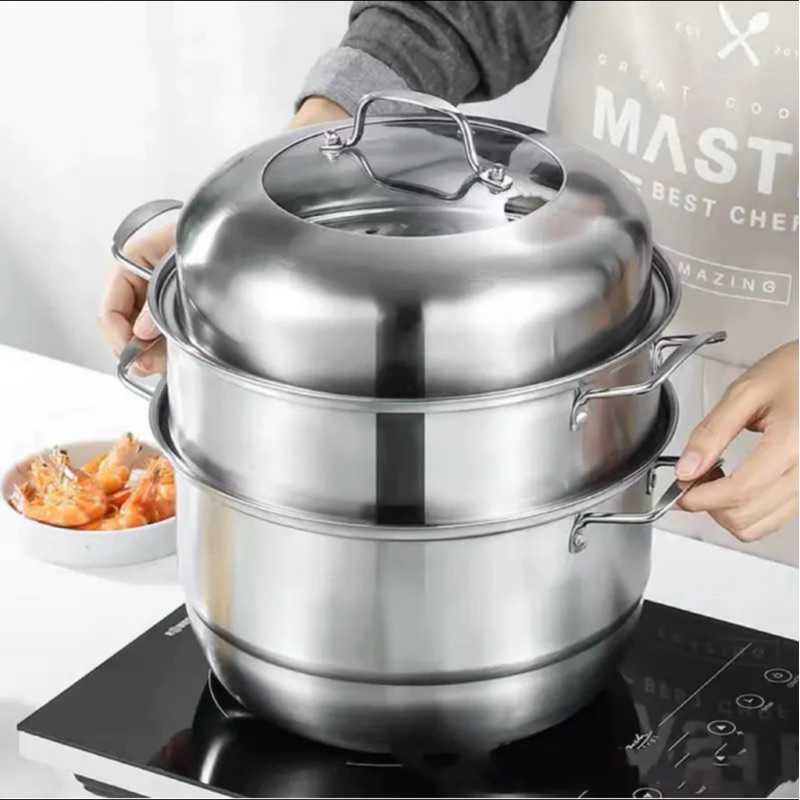 Jual NEW PANCI KUKUS 3 SUSUN TINGKAT STAINLESS STEEL - STEAMER POT ...