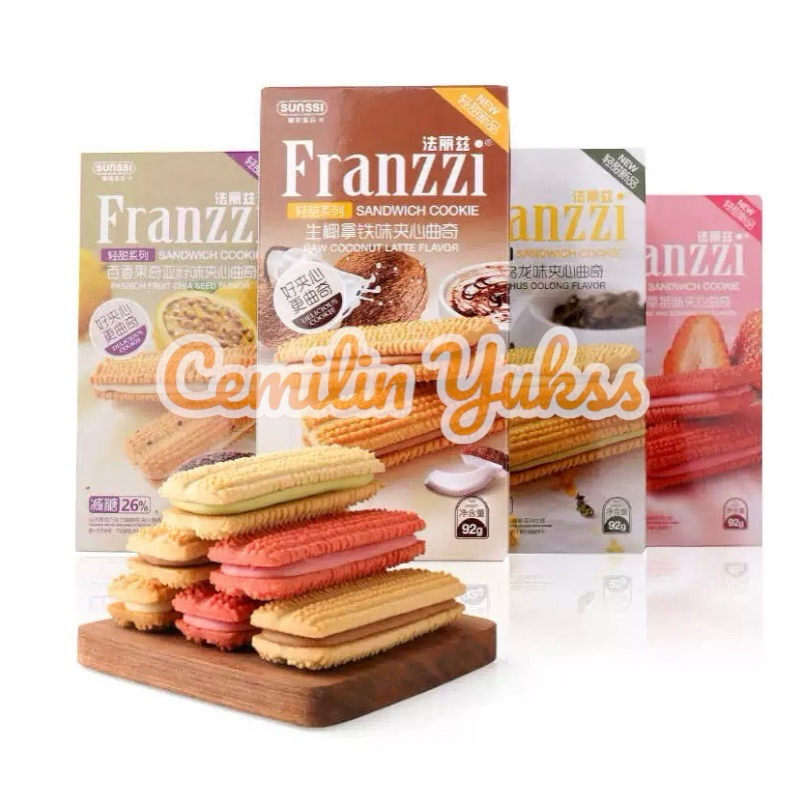 Jual Franzzi Sandwich Cookie 92g Franzzi Less Sugar Cookie Aneka Rasa ...