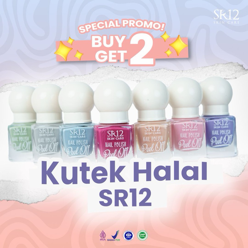 Jual KUTEK SR12 BELI 2 GRATIS 2 NAIL POLISH PEEL OFF HALAL WATERBASED CEPAT KERING MUDAH ...