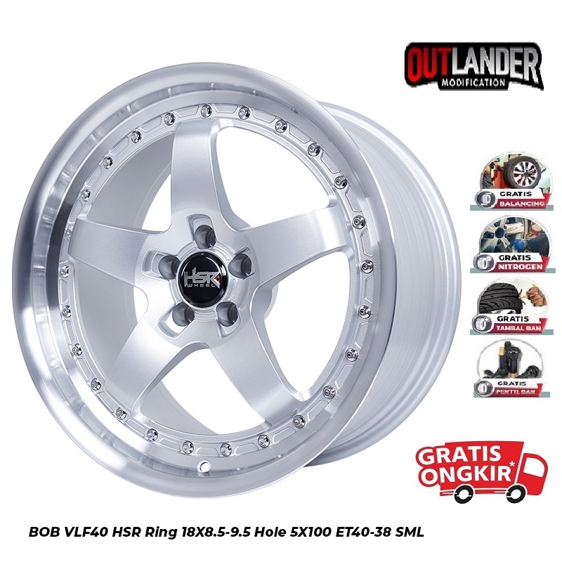 Jual Velg Mobil Racing R18 Pcd 5x100 New Veloz Yaris Cross Altis Vw Golf Beetle Hsr Bob Ring 18 ...