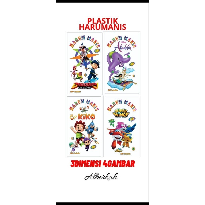 Jual Plastik Harumanis/bungkus Harumanis 3D 4Gambar 1pack isi 100pcs ...