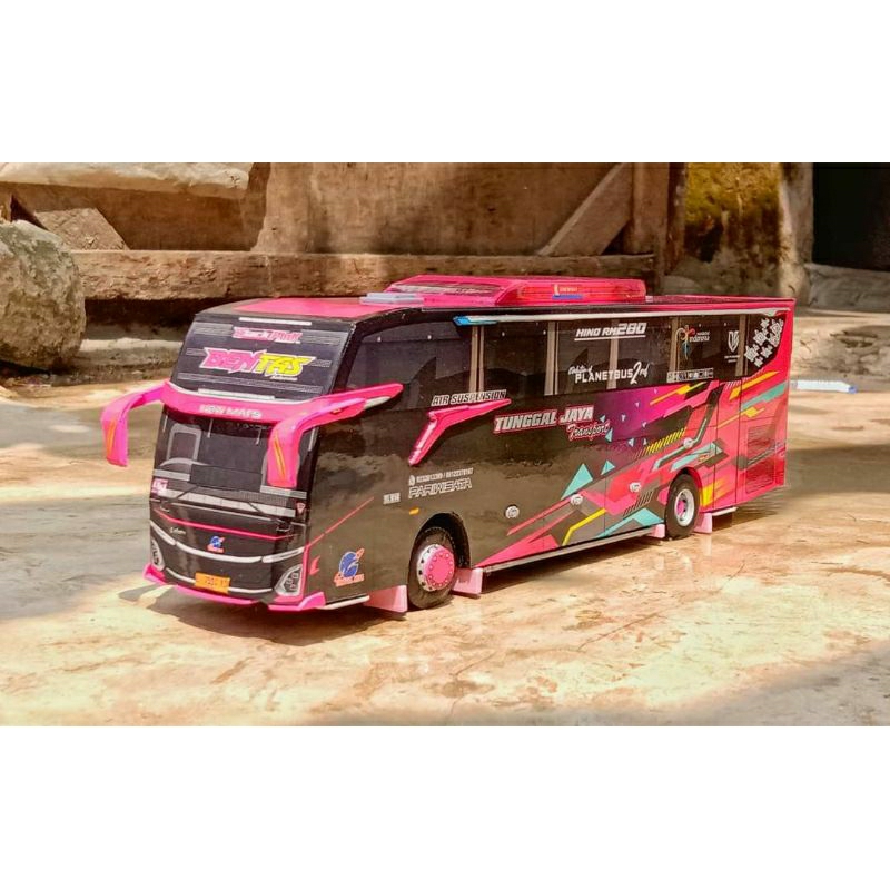 Jual Miniatur bis BLACK PINK JET BUS 5 / Bus Basuri | Shopee Indonesia