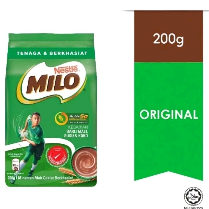 Jual Nestle Milo Chocolate Malt Active Go 200gr Original | Shopee Indonesia