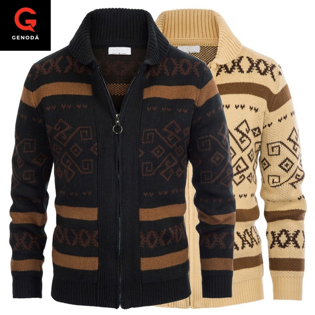 Jual Rajut Pria Jaket Bahan Rajutan Knit Tebal Premium Quality Motif ...