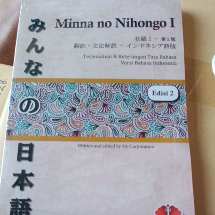 Jual KI3 buku belajar bahasa jepang minna no nihongo 1 versi terjemahan bahasa indonesia ...
