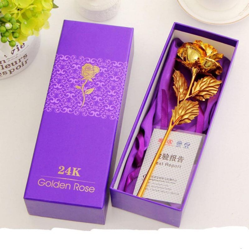 Jual Bunga Mawar Dekorasi Artifical Gold Foil Flower 24K Untuk Kado ...