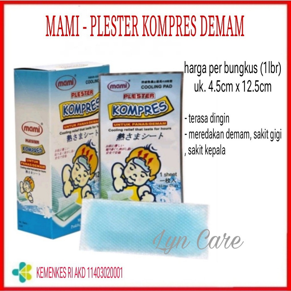 Jual MAMI Plester Kompres Penurun Panas Demam Anak Cooling Pad Children ...