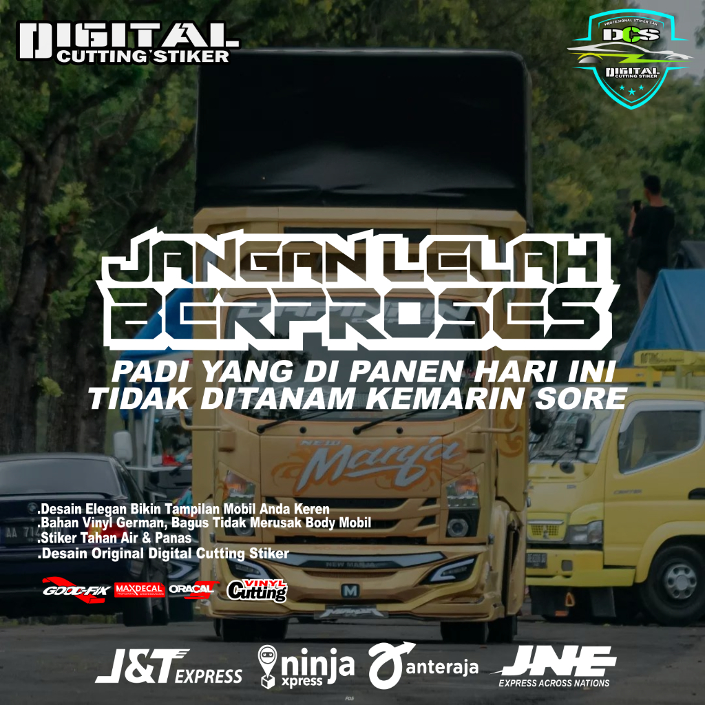 Jual Stiker kata kata jangan lelah berproses kaca mobil pickup truk ...