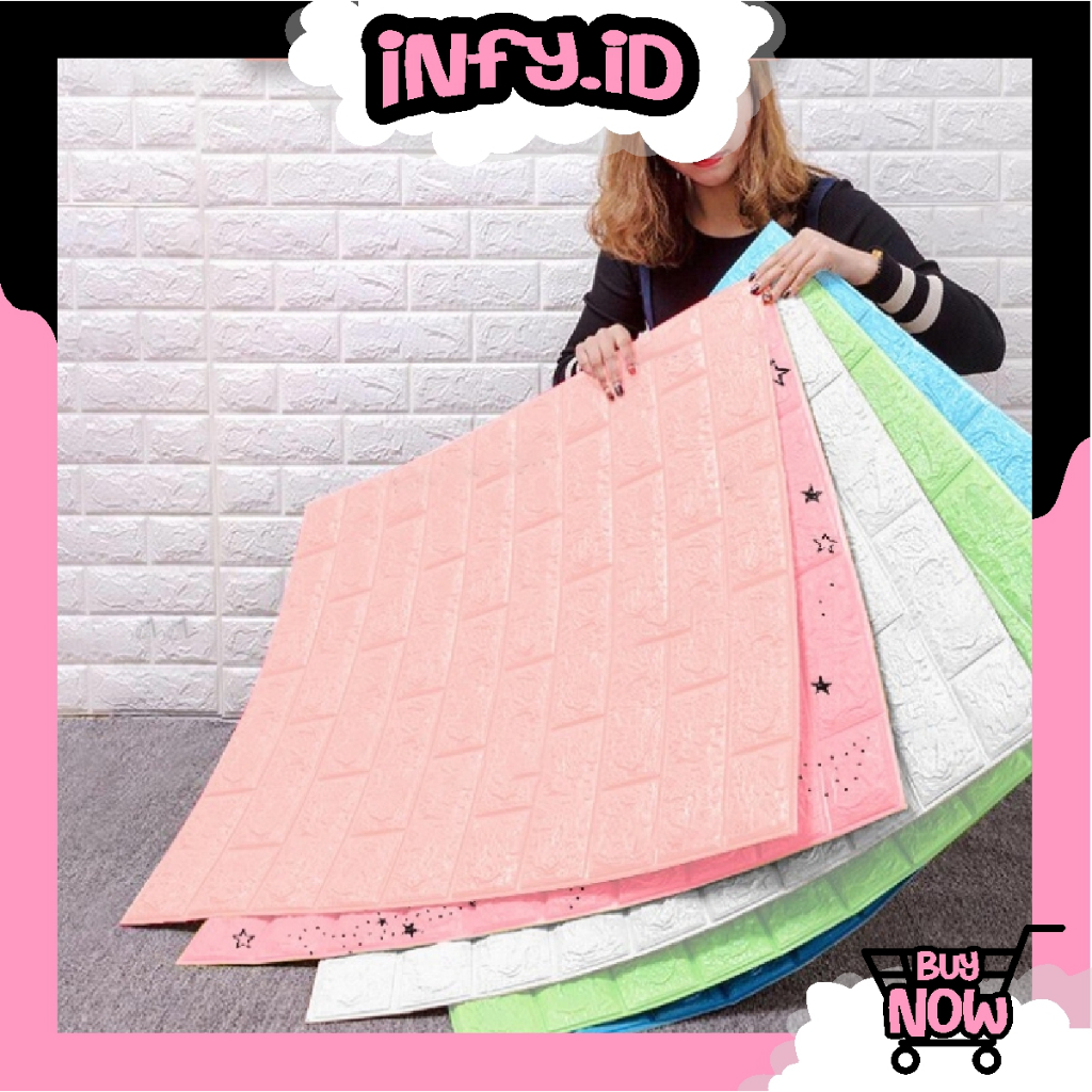 Jual INFY - Wallpaper Dinding Stiker Wallfoam 3D Sticker Dekorasi Kamar ...