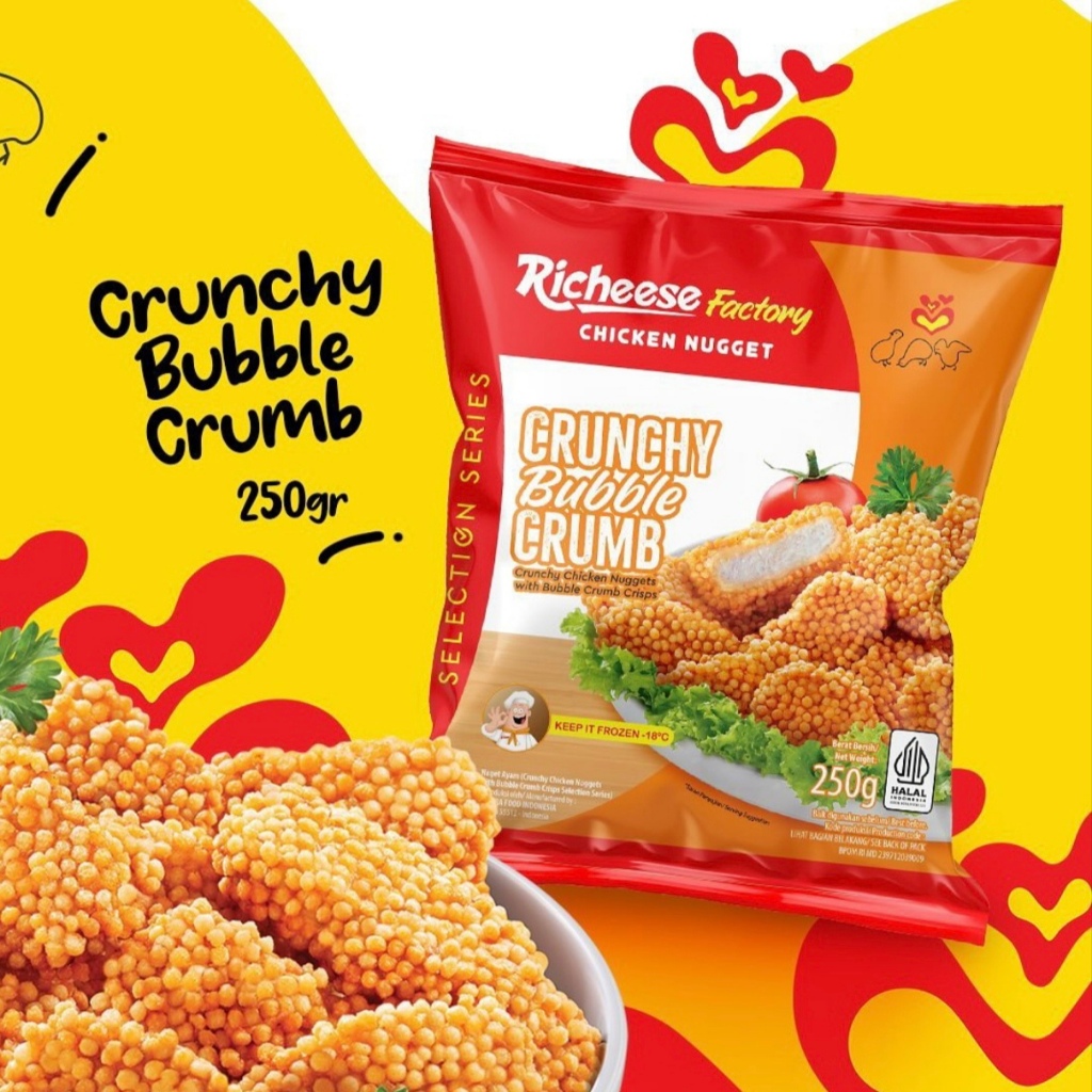 Jual Chicken Nugget Richeese Factory Nugget Crunchy Bubble Crumb 250 ...