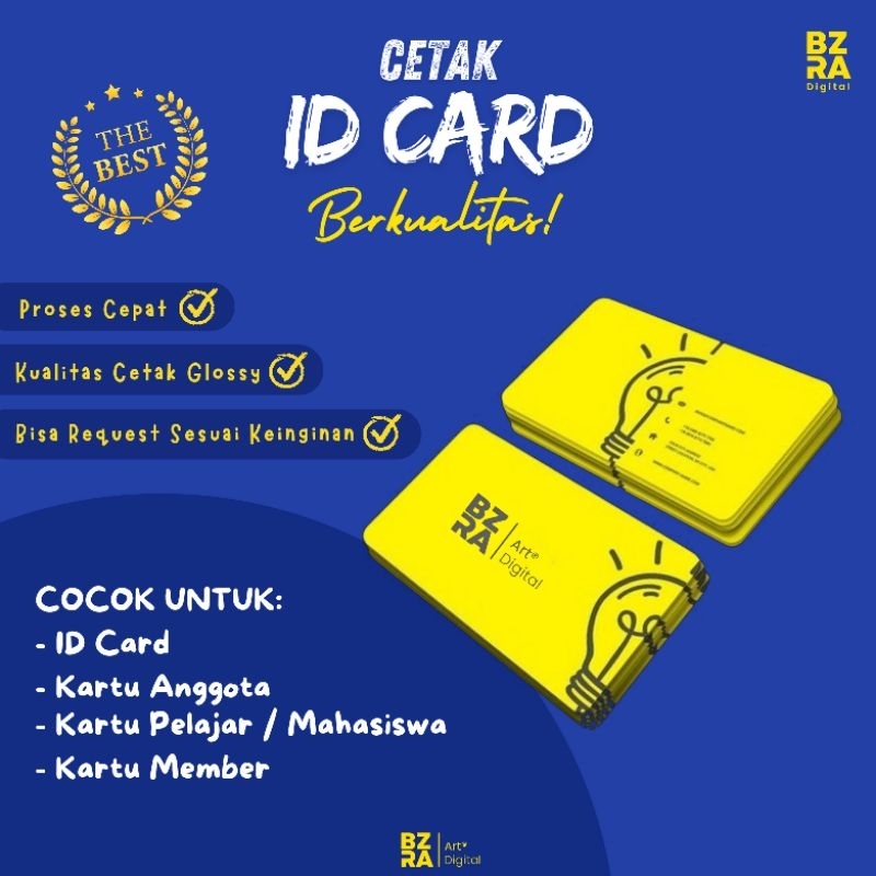 Jual Cetak ID Card PVC Premium Kartu Member | Kartu Anggota Pelajar ...