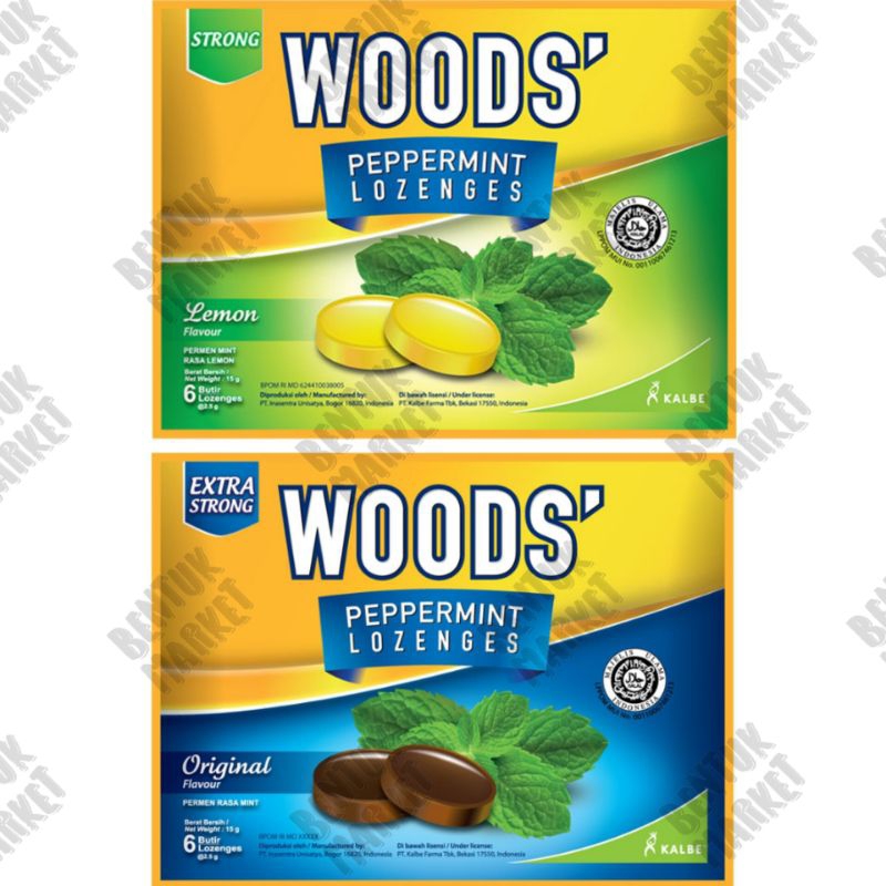 Jual WOODS Permen Peppermint Lozenges Lemon 15gr / WOODS Peppermint ...