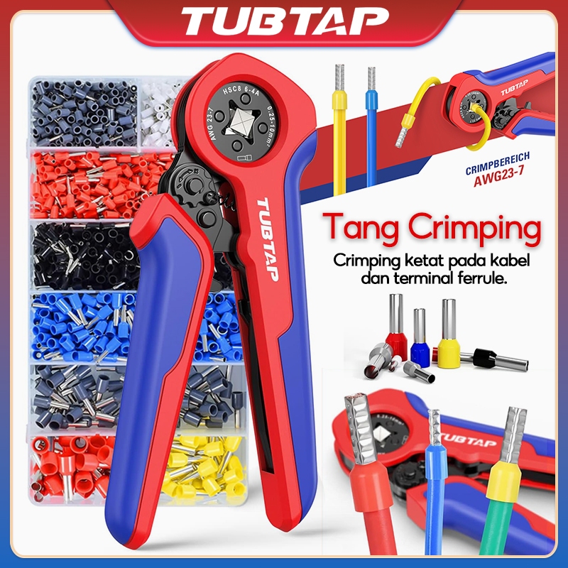 Jual TUBTAP Tang Crimping Ferrules Kit dengan 1200Pcs Alat Terminal ...