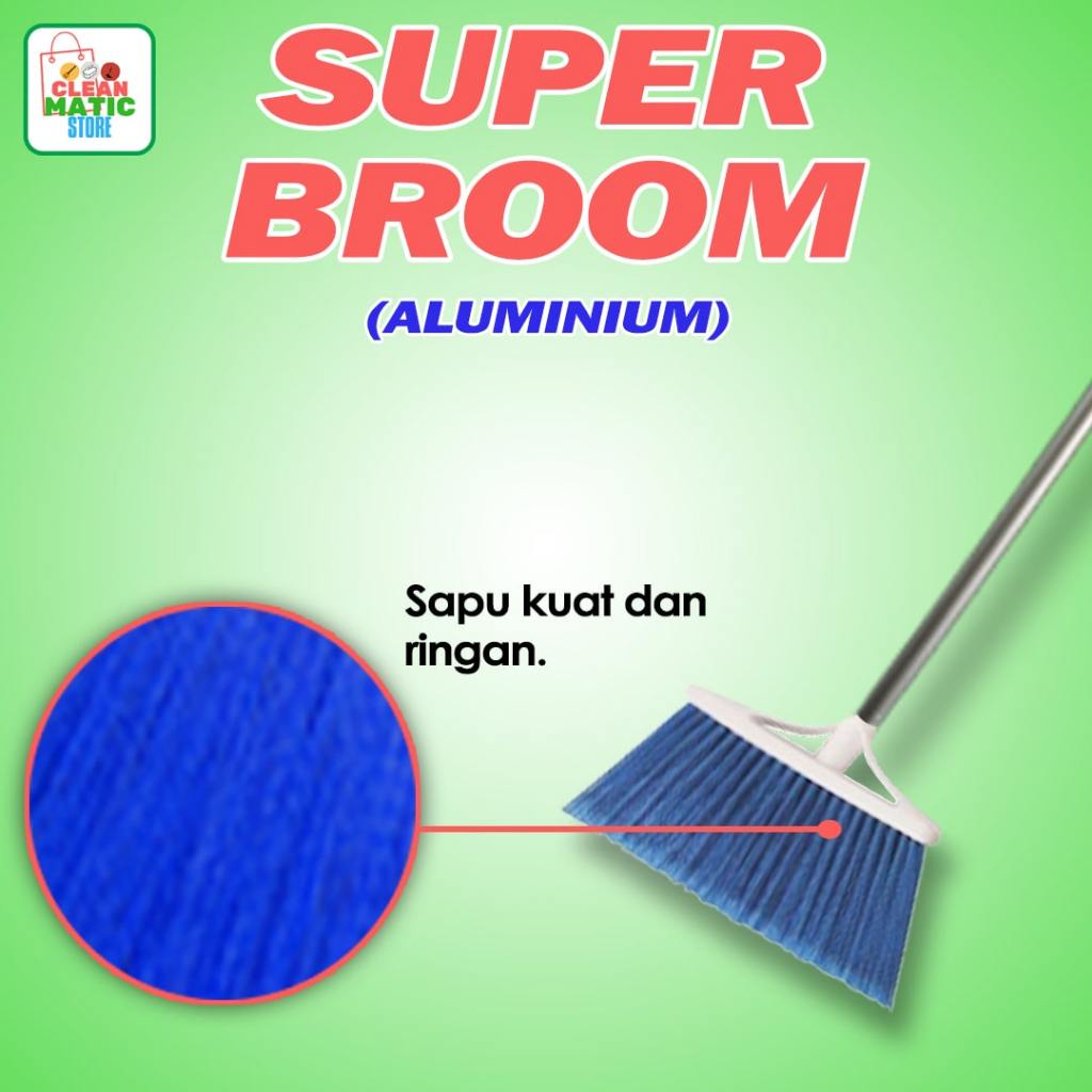 Jual CLEAN MATIC - SUPER BROOM ALUMINIUM ( Sapu ) | Shopee Indonesia