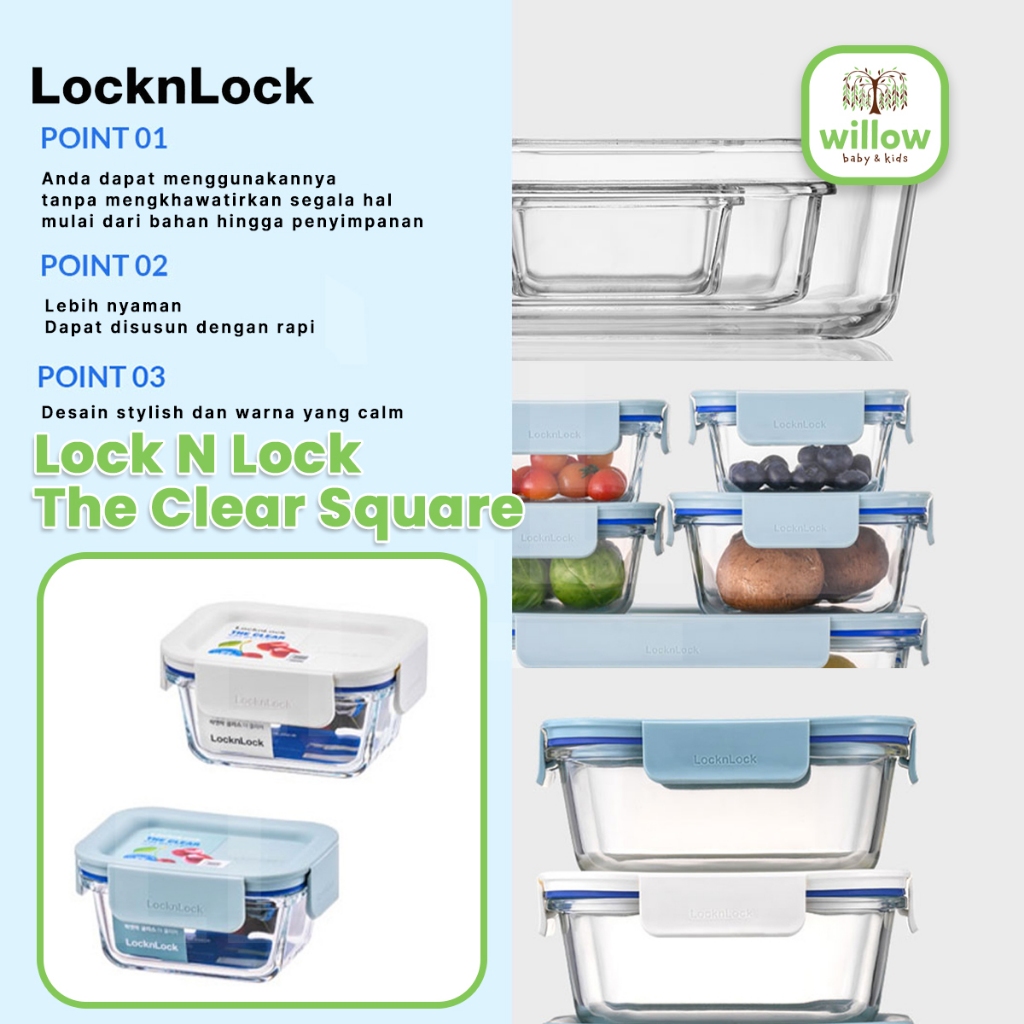Jual Tempat Makanan - Lock N Lock The Clear Square | Shopee Indonesia