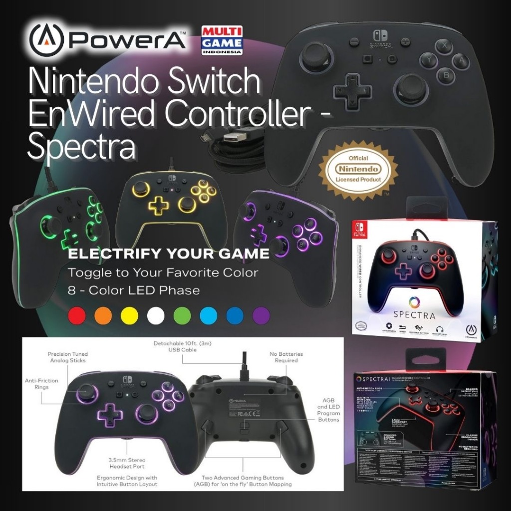 Jual PowerA Switch SPECTRA Enhanced Wired Controller LED 17885-02009 ... Jual PowerA Switch SPECTRA Enhanced Wired Controller LED 17885-02009 ...