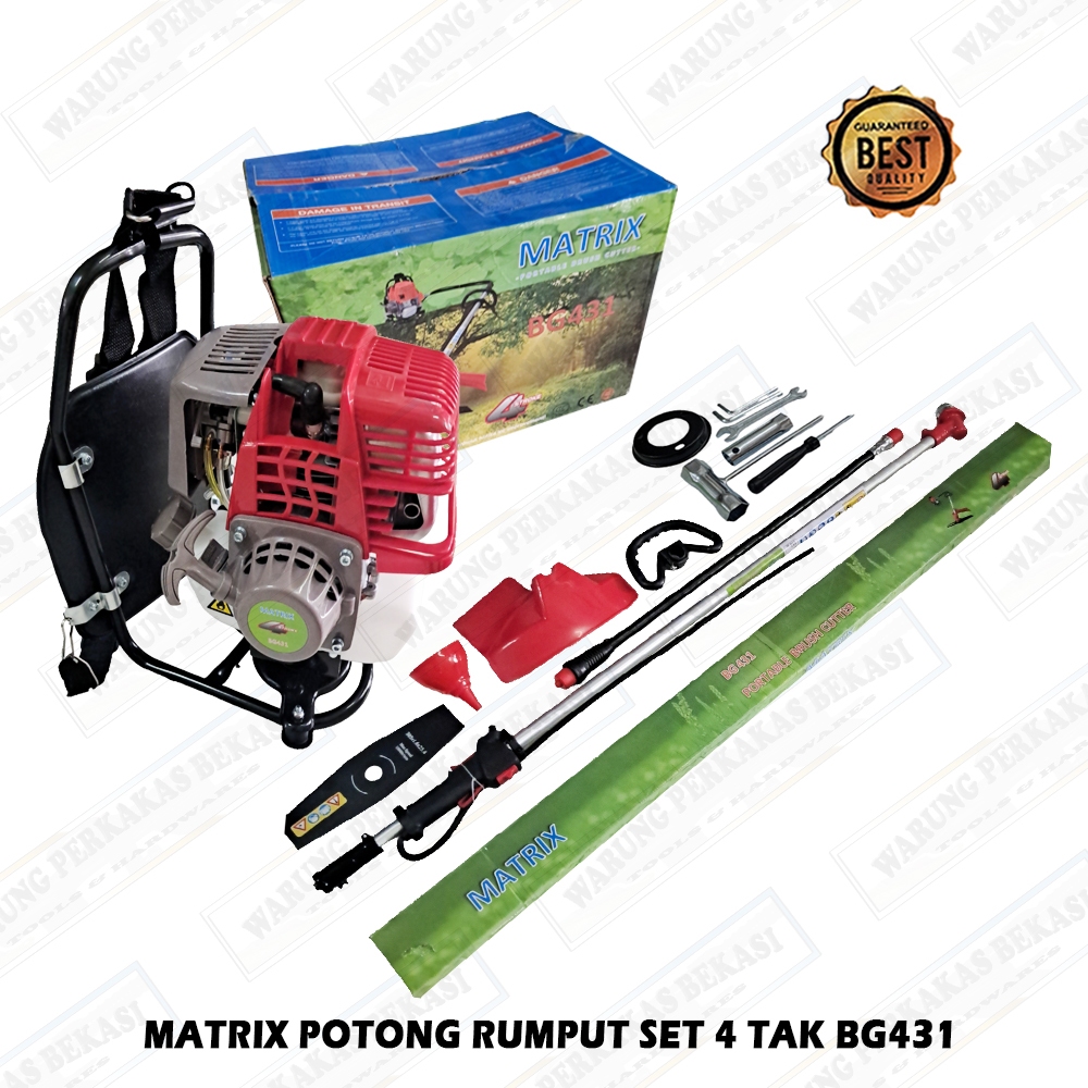 Jual Potong Rumput 4Tak Murah MATRIX BG431 4 TAK Mesin Engine Potong Rumput 4T Brush Cutter SET ...