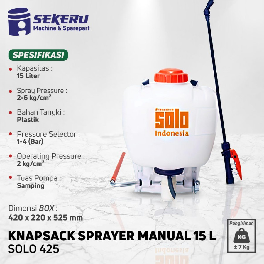 Jual KNAPSACK SPRAYER MANUAL ALAT SEMPROT PERTANIAN 15 LITER SOLO 425 | Shopee Indonesia