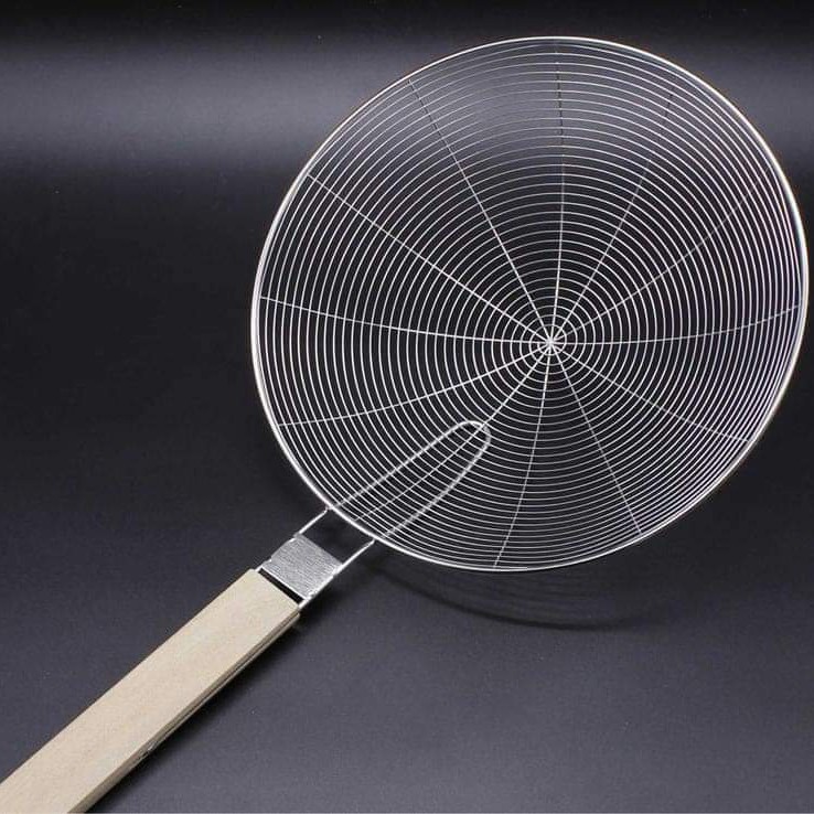 Jual Saringan Gorengan Gagang Kayu, Dapur, Alat Masak Serok Besar 20 ...