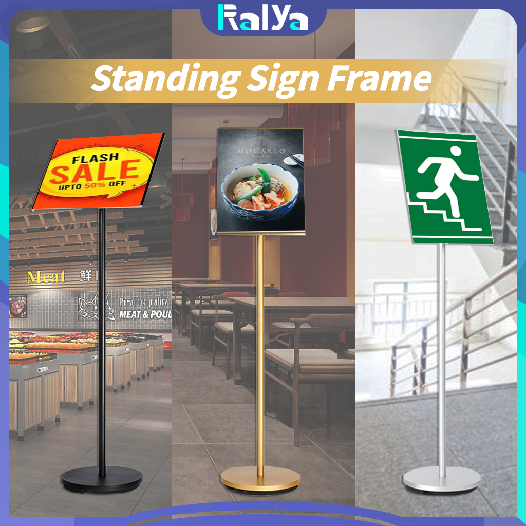 Jual ⚡Jaminan kualitas⚡A3/A4 Standing Sign Frame Floor Standing Rak ...