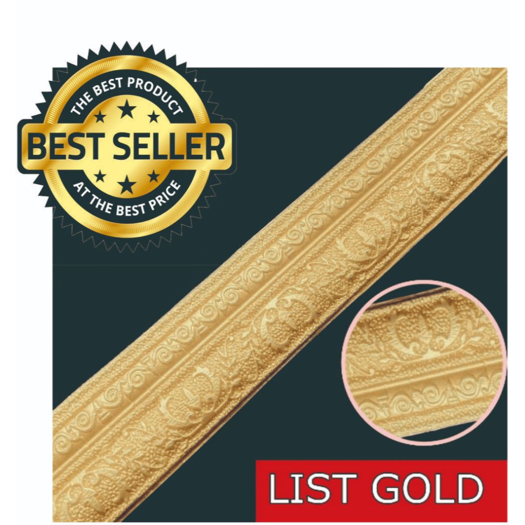 Jual WALLPAPER LIST / LIS PROFIL BORDER FOAM STIKER 3D UKURAN 230CM x 9 ...