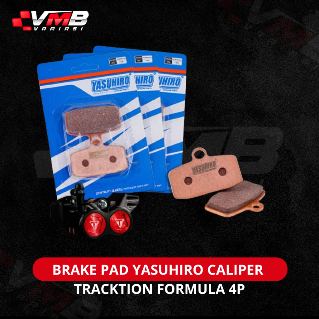 Jual BRAKE PAD YASUHIRO CALIPER TRACKTION FORMULA 4P | Shopee Indonesia