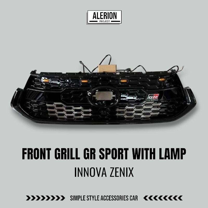 Jual FRONT GRILL GR SPORT V2 With Lamp - Innova Zenix All Type | Shopee ...