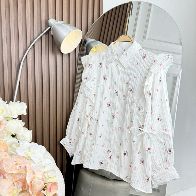 Jual ALFA BLOUSE RUFFLE VINTAGE KOREAN LOOK KOLEKSI TERBARU BY DHEVIA ...