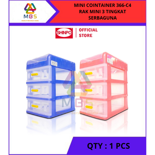 Jual RAK LACI DRAWER CONTAINER PLASTIK MINI 3 SUSUN SERBAGUNA GRACE ...