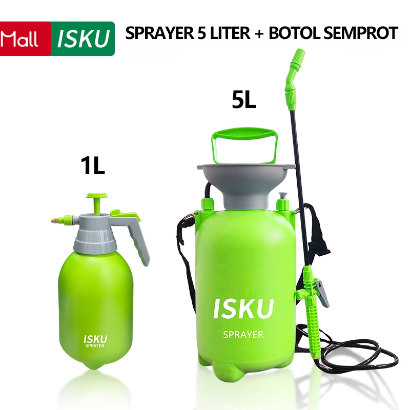 Jual ISKU Semprotan Rumput Sprayer 5L Dan Botol Semprot 1L | Shopee ...