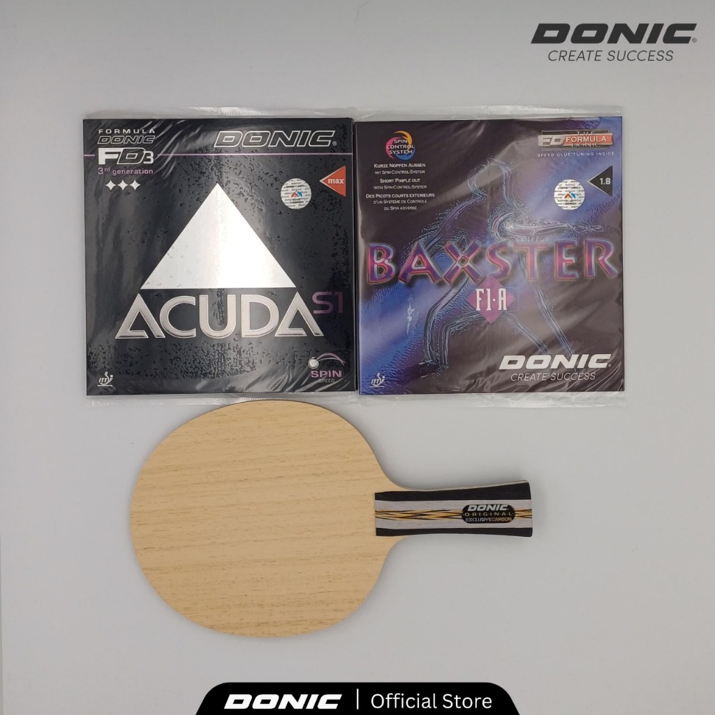Jual DONIC - Bat tenis meja Donic Original carbon plus rubber set bintik serang | Shopee Indonesia