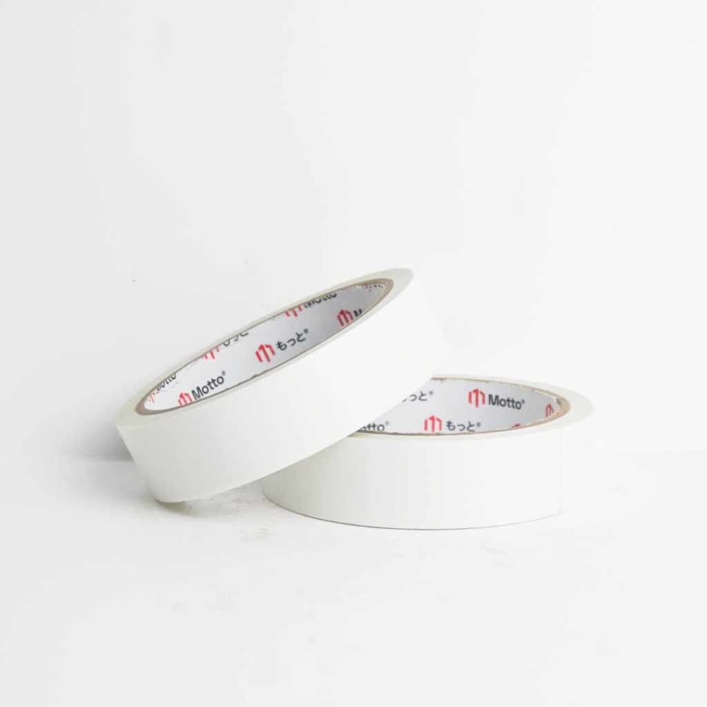 Jual Double Tape Kertas 24mm x 10 Meter - 1 Slop Isi 6 Pcs/Roll - Motto ...