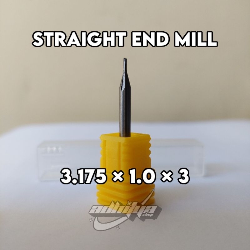 Jual 1 biji mata bor Endmill 2F Lurus 1mm Carbide straight end mill cnc ...