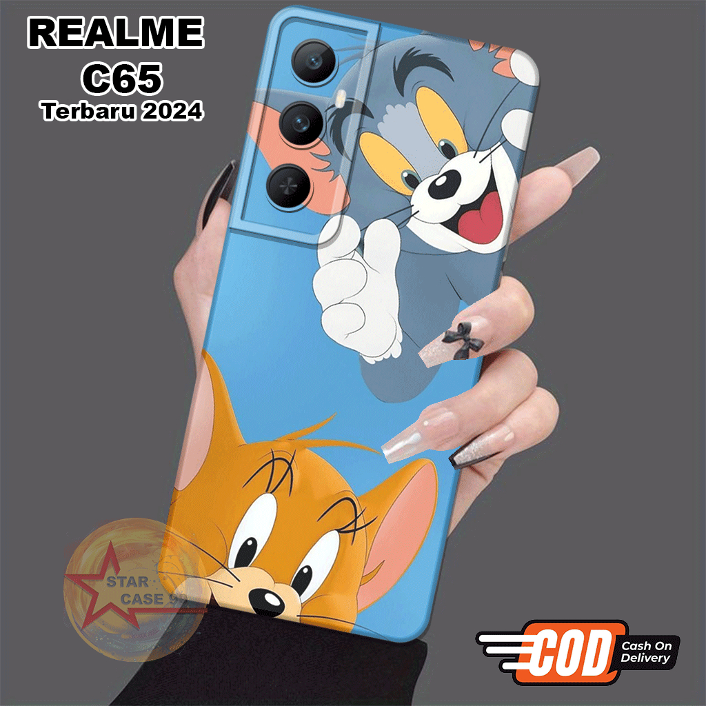 Jual S15-Case Realme C65 Terbaru 2024,Bahan Karet Lentur,Motif Tomjery ...