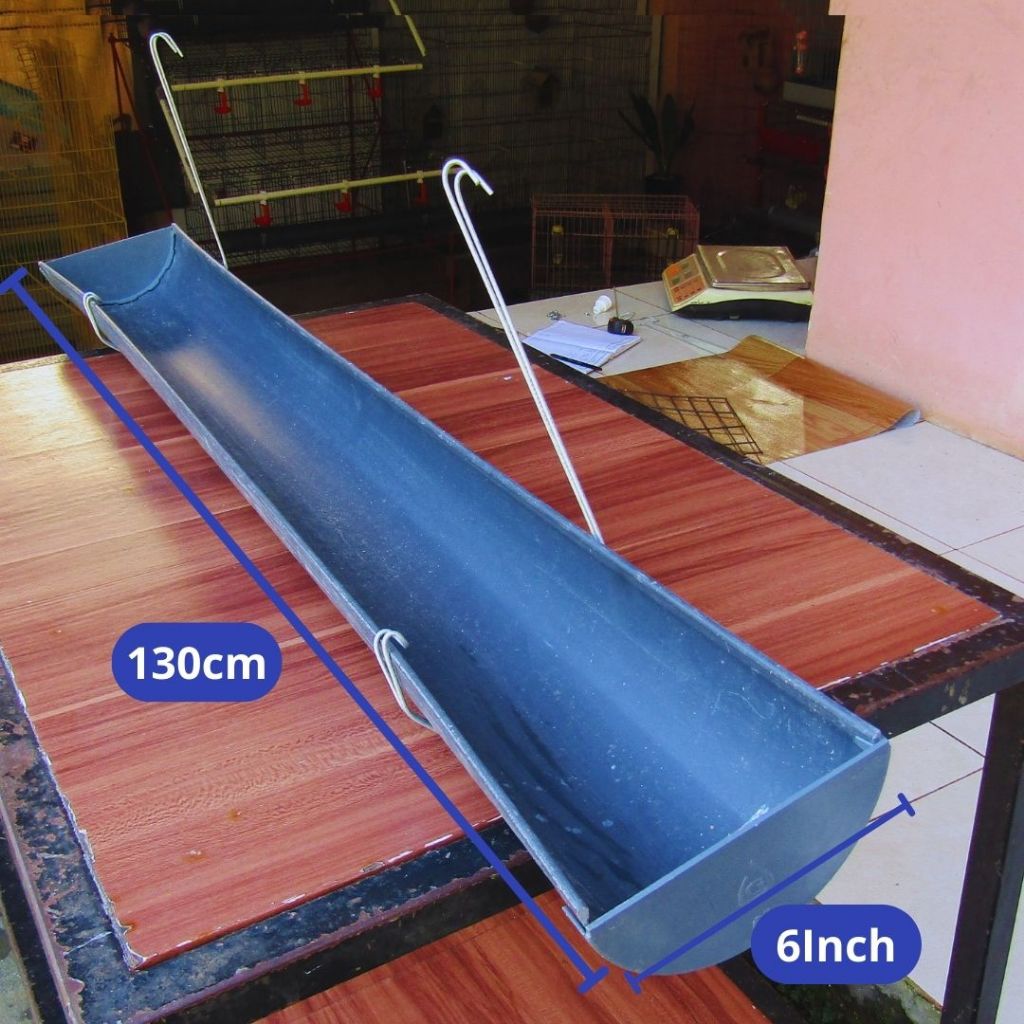Jual Talang Bulat Tempat Pakan Ayam Puyuh 6 Inch Setengah Lingkar ...