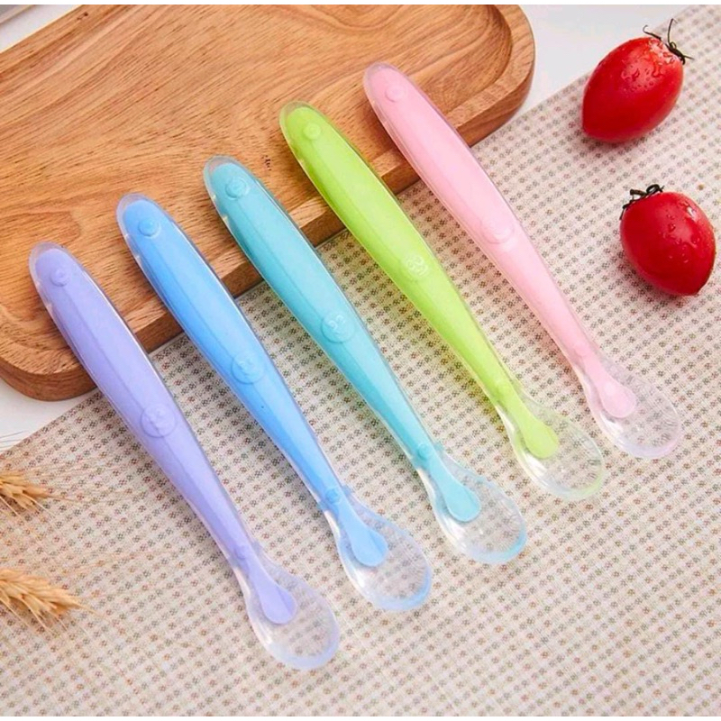 Jual sendok makan bayi / sendok silicon / mpasi bayi | Shopee Indonesia