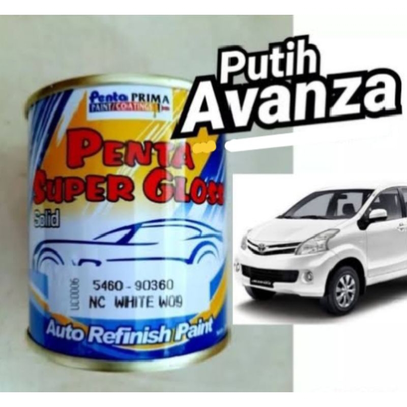 Jual Cat Putih Avanza W09 White Penta Super Gloss Cat NC Duco Sepeda ...