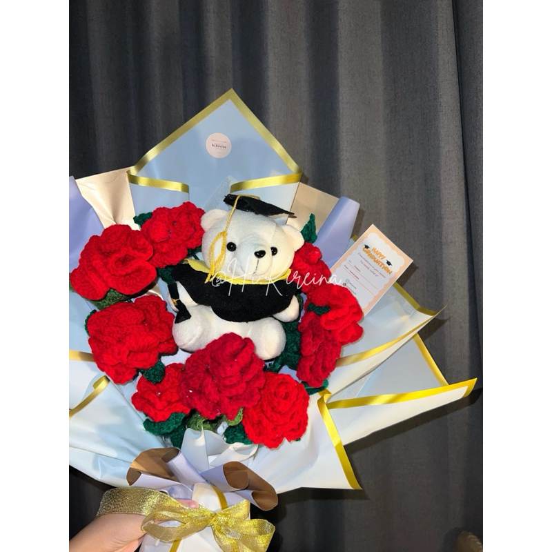 Jual [CUSTOM] MURAH Buket Bunga Rajut • Flower Crochet • Graduation ...