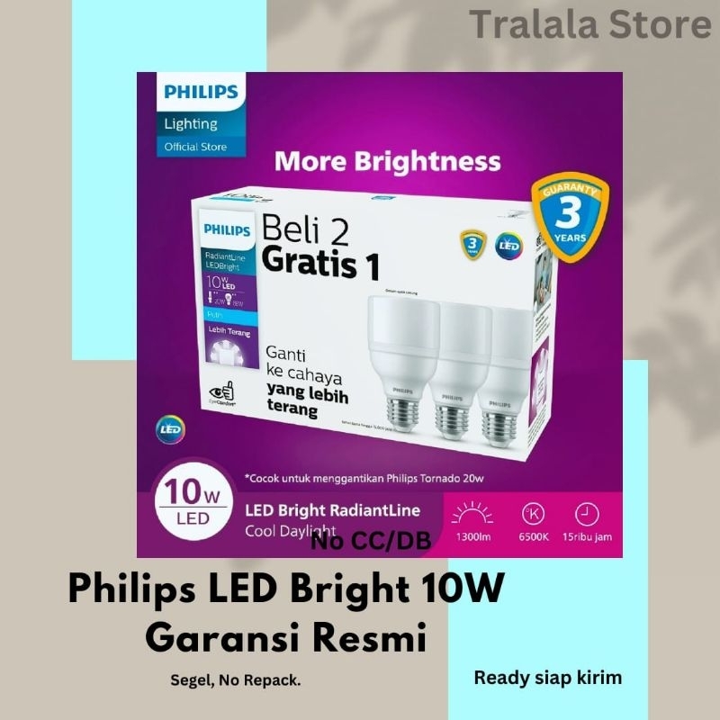 Jual Philips LED Bright RadiantLine 10W 10Watt 10 Watt Putih LedBright ...
