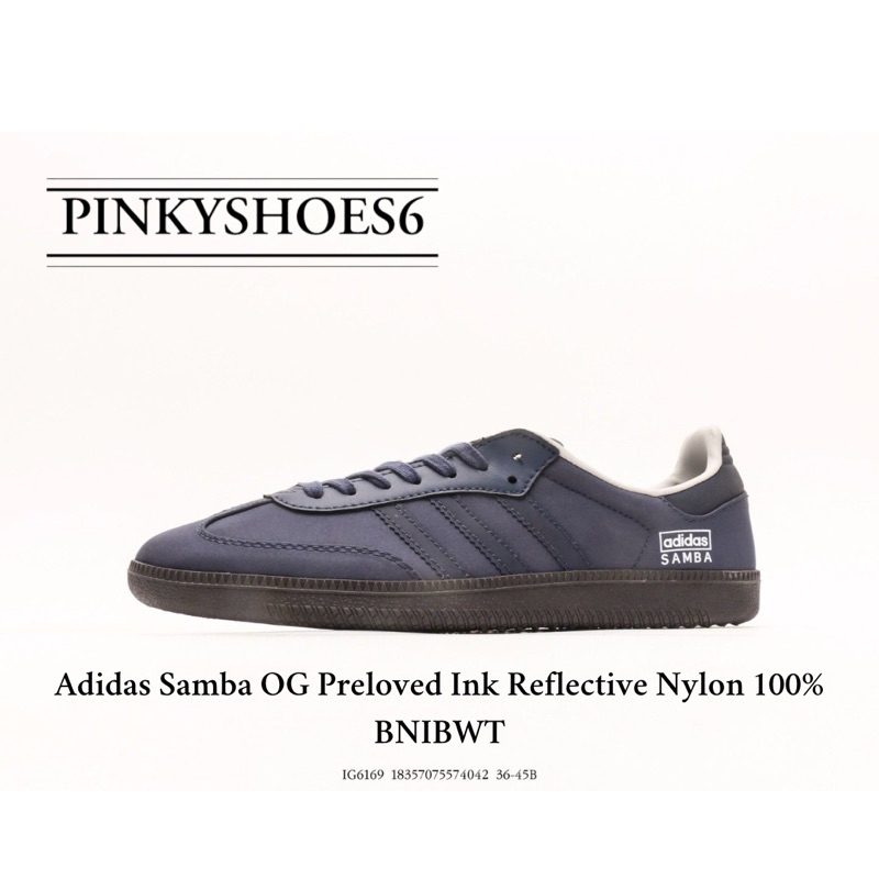 Jual Sepatu Adidas Samba OG Preloved INK Reflection Nylon 100% BNIBWT ...