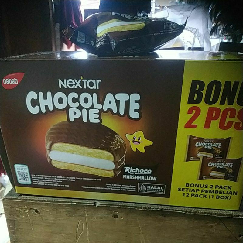 Jual nabati richoco nextar chocolate pie 12 pis | Shopee Indonesia