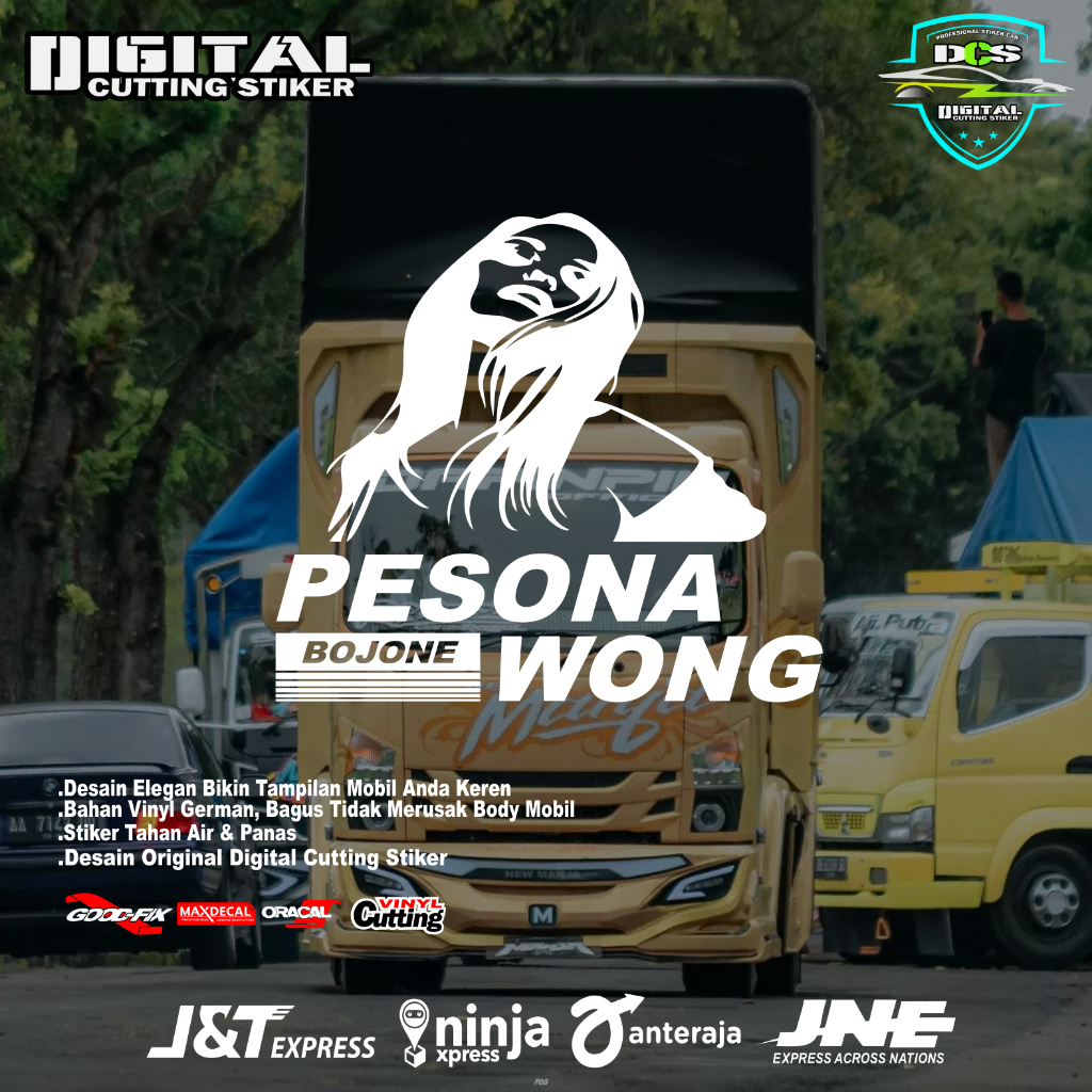 Jual Stiker kata kata pesona bojone wong kaca mobil pickup truk sticker ...