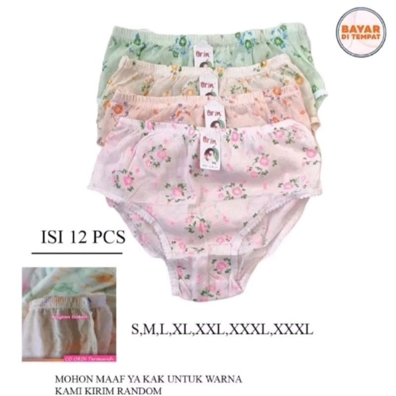 Jual 12 PCS CELANA DALAM WANITA MOTIF ORIN GROSIR CELANA DALAM | Shopee Indonesia
