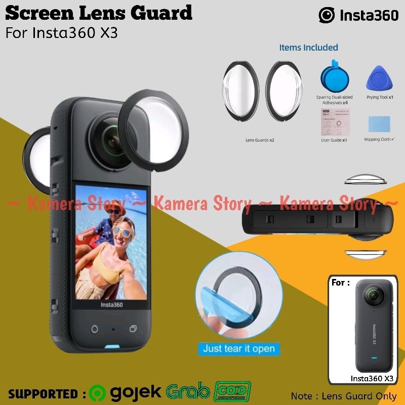 Jual Screen Lens Guard Insta360 X3 / Anti Gores Pelindung Lensa Insta ...
