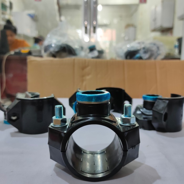 Jual Klem Sadle HDPE 50mm x 3/4" Inch / Clamp Saddle HDPE / Klem Sadel | Shopee Indonesia